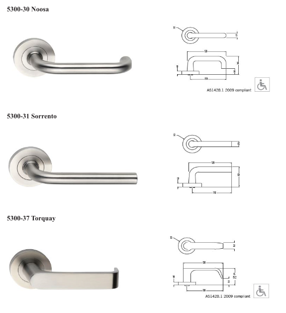 Dorma 8300 Round Rose Furniture / Levers - Allfab Supplies