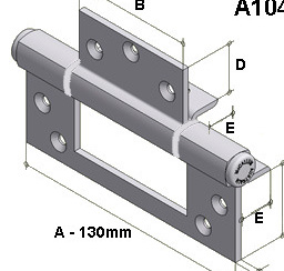 Heavy Duty Aluminium Wrap Around Interfold Hinges - Allfab Supplies
