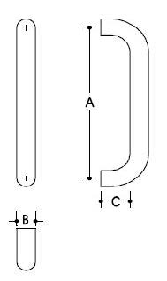 D Handles 316 Grade Stainless Steel - Allfab Supplies