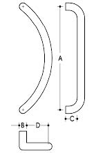 CC Handles 304 Grade Stainless Steel - Allfab Supplies